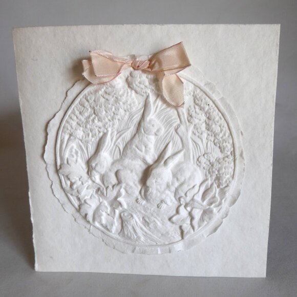 Art | Vintage 7 X 7 Hand Made Dimensional Paper Embossed Sculpture ...